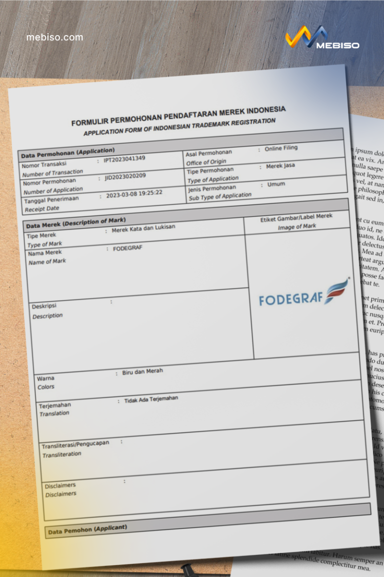 Contoh Pengisian Form Pendaftaran Merek Yang Benar