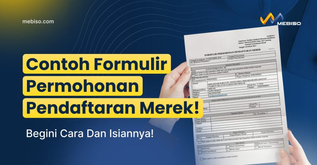 Contoh Formulir Permohonan Pendaftaran Merek